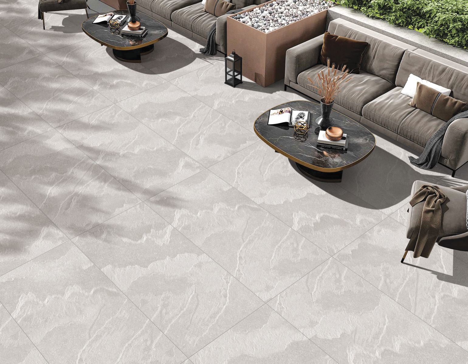 Buy DGVT Glacier Stone Grey Floor Tiles Online | Orientbell Tiles