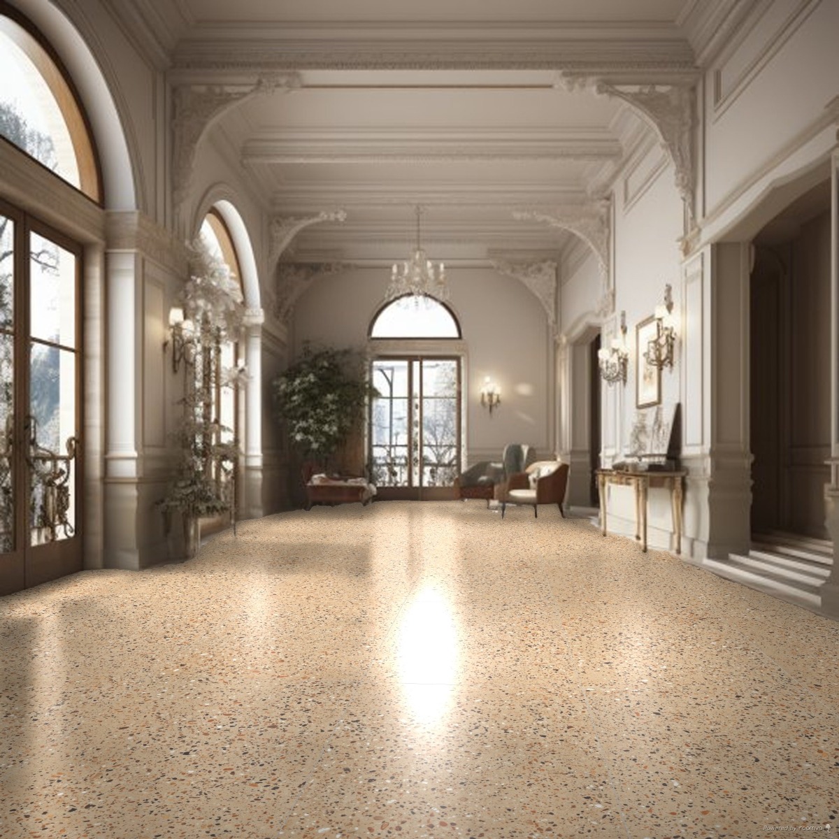 Buy DR DGVT Terrazzo Brown Floor Tiles Online | Orientbell Tiles